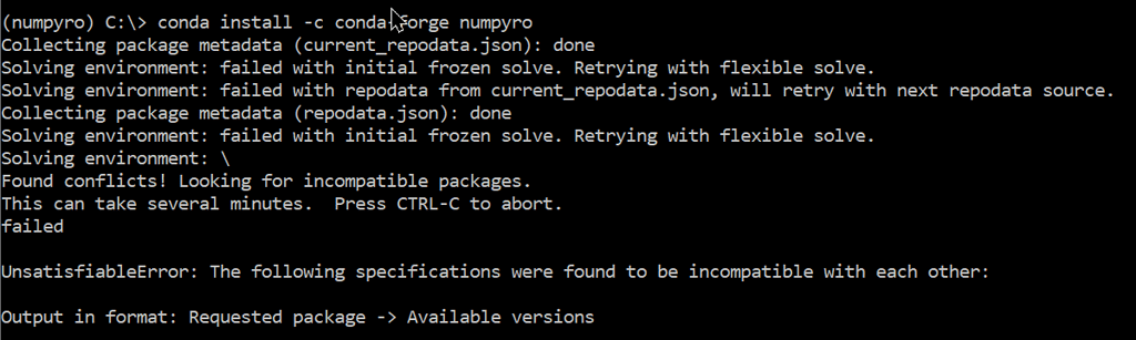 Install NumPyro using Anaconda on Windows - numpyro - Pyro Discussion Forum